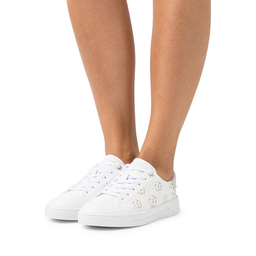 Ted Baker TALIY Sneaker Wit - 257319 - White/Gold € 129,95 ...